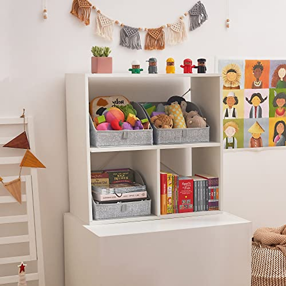 GRANNY SAYS Bundle of 3-Pack Trapezoid Storage Bins & 3-Pack Rectangle Storage Bins