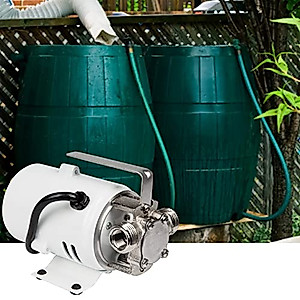 Little Giant 360S 115 Volt, 360 GPH 1/10 HP Stainless Steel Non-Submersible Multi-Purpose Utility Water Transfer Pony Pump with 6-Ft. Cord, White, 555110