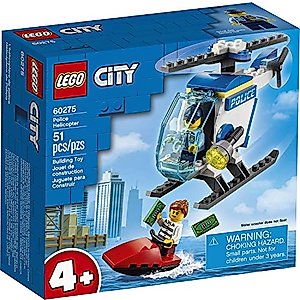 LEGO City Police Helicopter Building Kit; Cool Police Helicopter Toy 60275, New 2021 (51 Pieces)