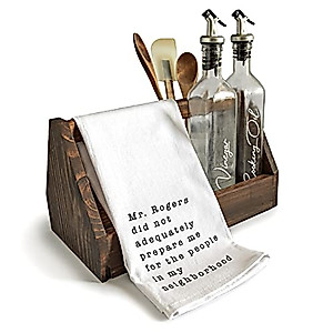 MAINEVENT Mr Rogers Dish Towel 18x24 Inch, Mr Rogers Towel, Funny Kitchen Towel Saying, Mr Rogers Neighborhood Friends Towel, Mr Rogers Kitchen Towel, Mr Rogers Tea Towel Good Mother Women