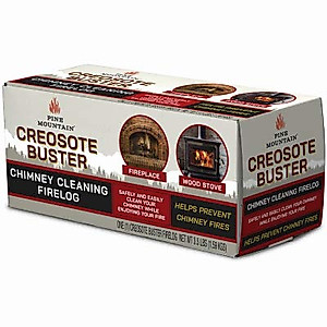 Pine Mountain Creosote Buster Chimney Cleaning Safety Firelog 3.5Lb Log Brown 1 Count, (4152501500)