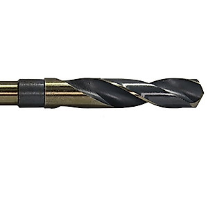 Drill America - KFDRSD9/16 9/16" Reduced Shank High Speed Steel Black & Gold KFD Drill Bit with 1/2" Shank, KFD Series