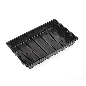 10 Seed Starting Plant Growing Trays (Without Holes) - Durable, Reusable - Grow and Start Seeds, Good for your greenhouse, microgreens and Hydroponics - PACK OF 10 FLATS + FREE PLANT LABELS
