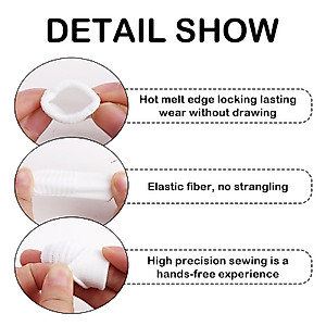 4 PCS Pet Finger Toothbrush Dog Toothbrush Cat Toothbrush Microfiber Fingerbrush for Small to Large Dogs Cats Teeth Oral Cleaning Dental Care Washable Comfortable Durable 1 Set for Two Fingers White