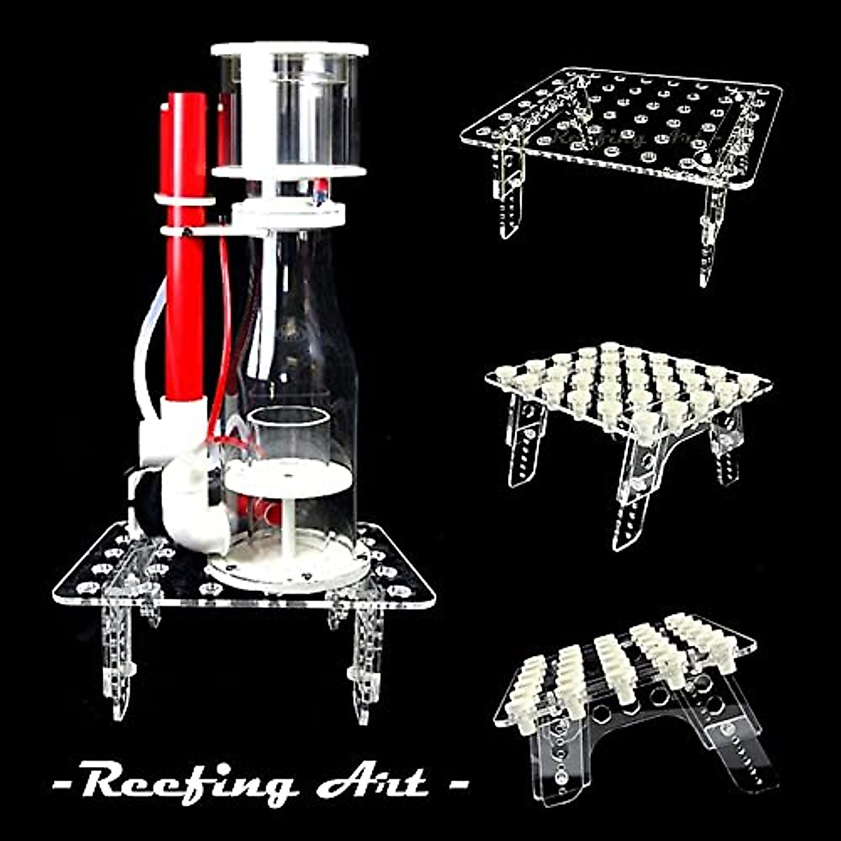 Reefing Art Clear Frag Rack Stand/Skimmer Stand/Multi Function Stand (9" x 7" Clear / 30 Frags)