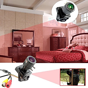 Vanxse CCTV 960H 1000TVL HD Mini Spy Security Camera 2.8-12mm Varifocal Lens Indoor Surveillance Camera