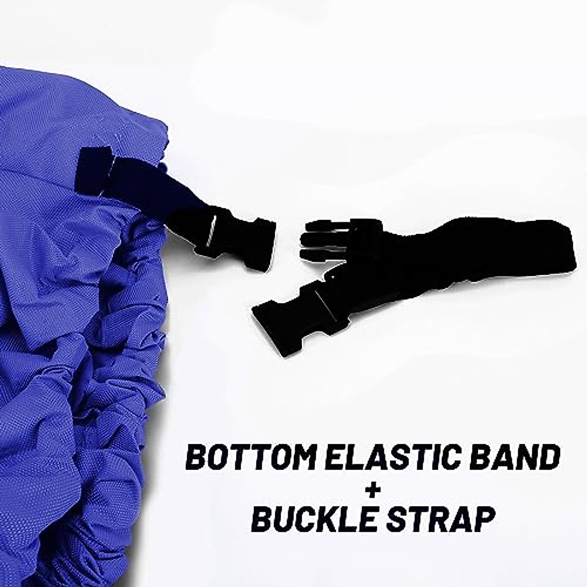 Trailer Boat Cover, Heavy Duty Boat Cover Waterproof UV Resistan for V&Tri-Hull Runabout Fishing Boat, with Adjustable Side Straps Boat Cover,600d,14~16FT：510 * 250CM