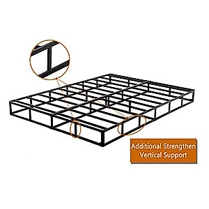 ZIYOO California King Box Spring and Cover, 9 Inch High Profile Easy Assembly,Mattress Foundation/Heavy Duty Metal Steel Structure/Quiet Noise-Free Accessory