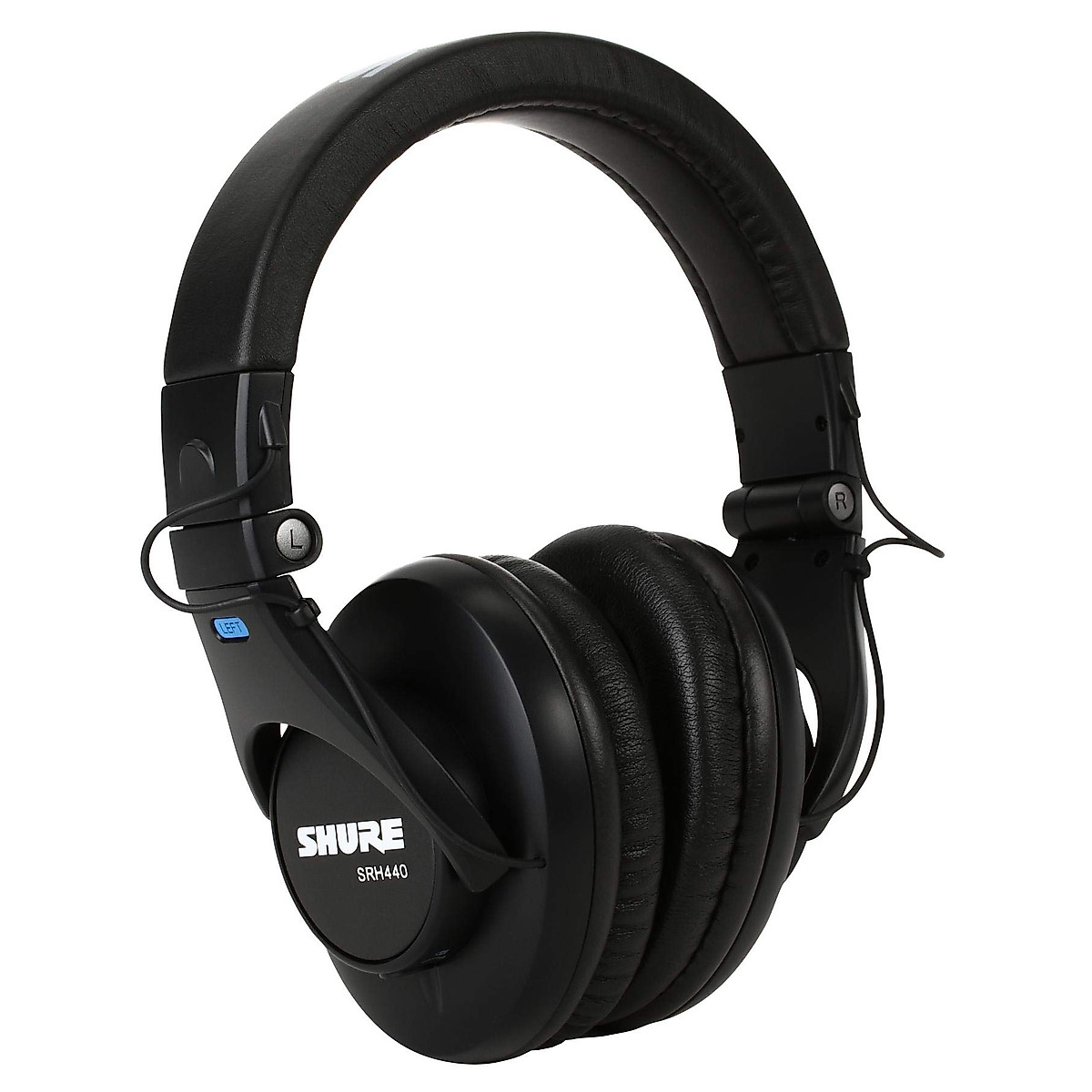 Shure SRH440 Professional Studio Headphones, Enhanced Frequency Response and Extended Range for Home and Studio Recording, with Detachable Coiled Cable, Carrying Bag and 1/4" Adapter (SRH440)