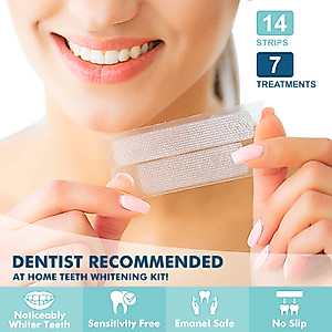 Sierra Clean Teeth Whitening Strips 7 Treatments, Sensitivity Free Enamel Safe, Fast Teeth Whitening Kit, Dentist Recommended Remove Coffee Tea Smoking Stains