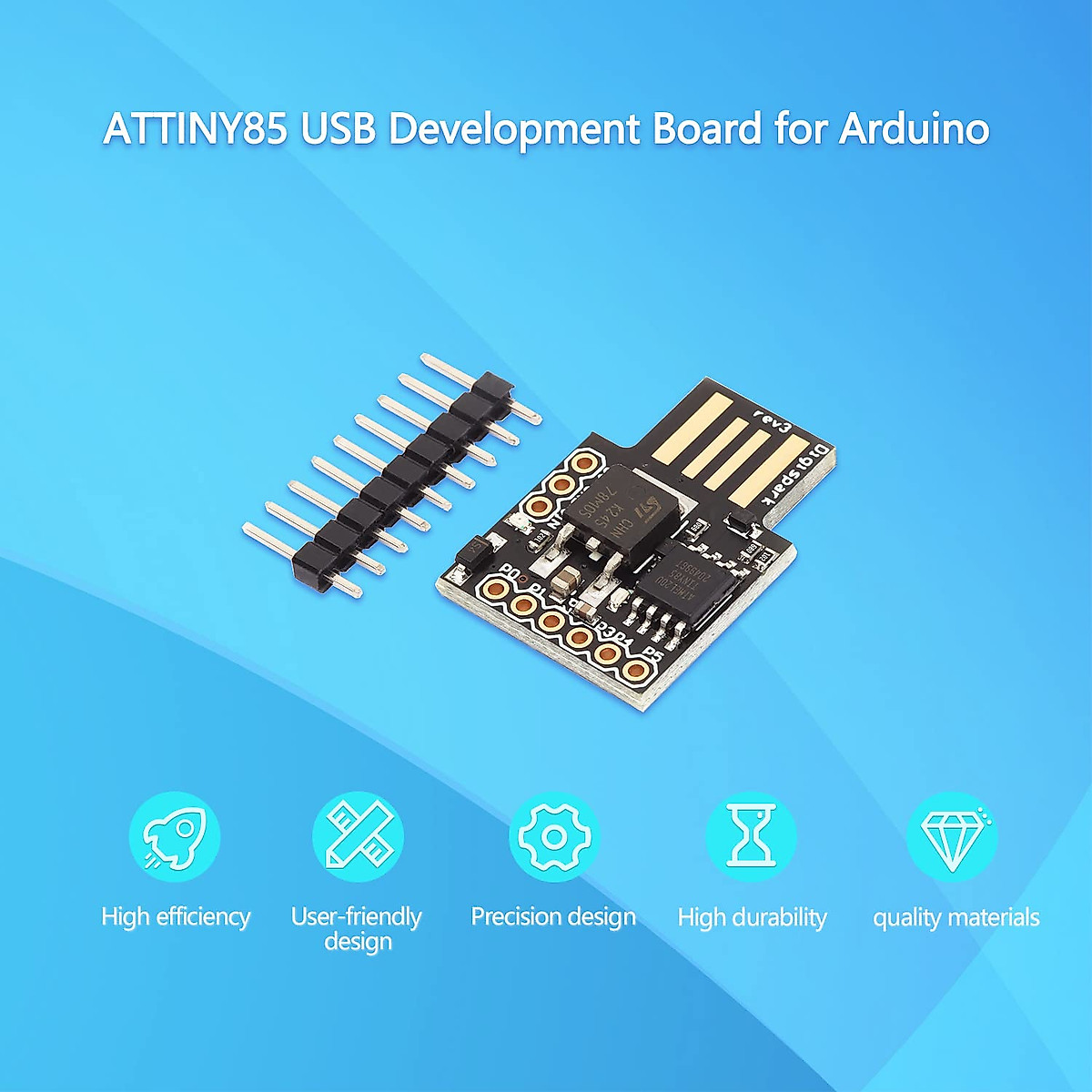 2pcs Digispark Kickstarter Attiny85 General Micro USB Development Board with Pin Header
