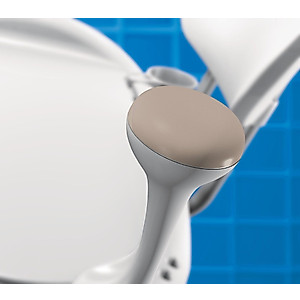 Moen Home Care Glacier White 33-Inch W x 18-Inch D Adjustable Height Non-Slip Bath Safety Transfer Bench for Shower, DN7105