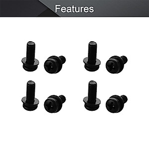 MroMax M5 x 14mm Carbon Steel Phillips Pan Head Machine Screws Bolts Combine with Spring Washer and Plain Washers 20Pcs