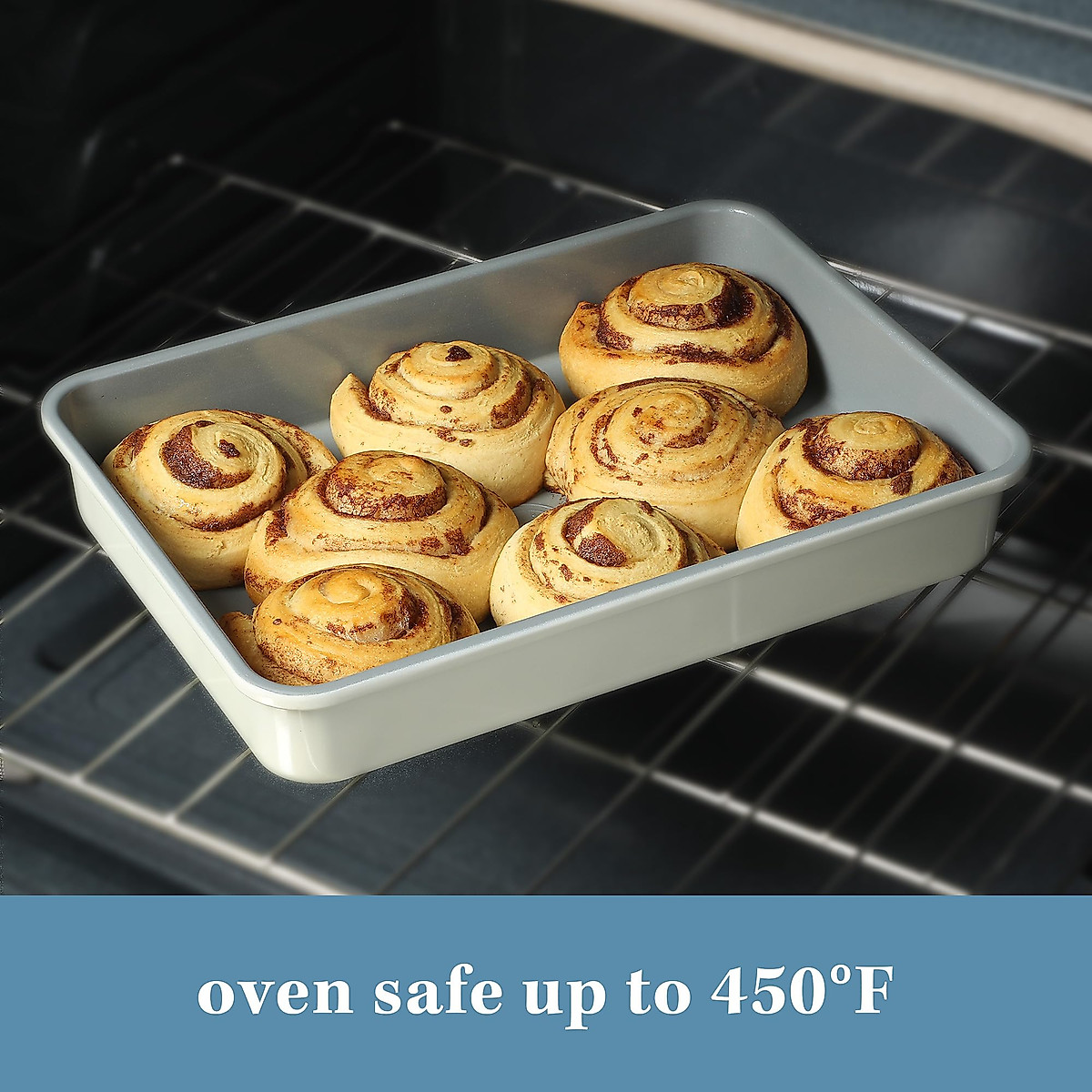 Sur La Table Kitchen Essentials Bake Sale 9 X 13 Inch PFA Free Ceramic Nonstick Roaster/Cake/Baking Pan - Linen White