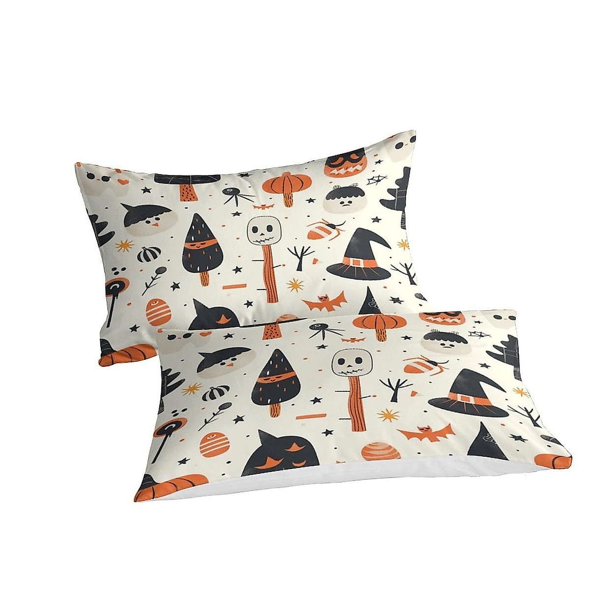 ERGTT Ghost Duvet Cover for Boys Girls Comforter Covers Quilt Cover 3D Print Halloween Style with Pillow Cases Soft Microfiber Bedding Set with Zipper Closure 3 Pieces Twin（173x218cm）