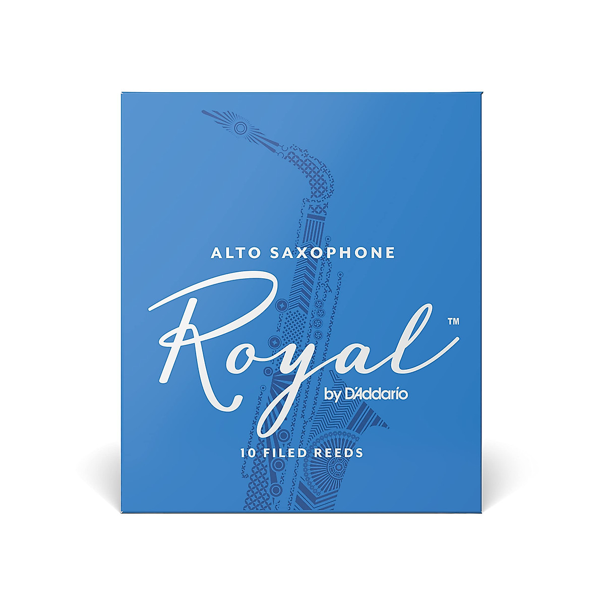 D'Addario Woodwinds - Royal Alto Saxophone Reeds - Alto Sax Reeds with Strong Spine - Alto Saxophone Reeds - Great for Classical or Jazz - Strength 2.5, 10-Pack