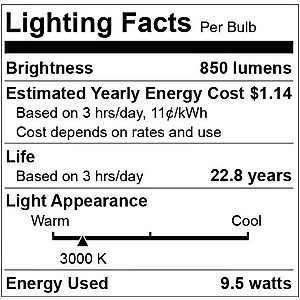 Qualilux Dusk to Dawn Light Bulbs Outdoor 850 Lumen, 60W Equivalent, Warm White 3000K, LED 9.5W, Non-Dimmable, A19, E26 Base, 4-Pack, HQ-H009