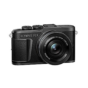 PEN E-PL10 Black Camera Body with Black M.Zuiko Digital 14-42mm F3.5-5.6 EZ Lens