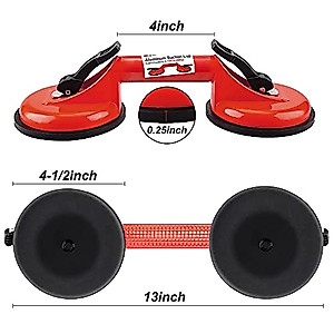 EZARC Floor Gap Fixer Tool, Laminate Flooring Gap Repair Kit Include Heavy Duty Double Aluminum Suction Cup, Rubber Mallet and Foam (Can't use on Scraped Surface Floor)