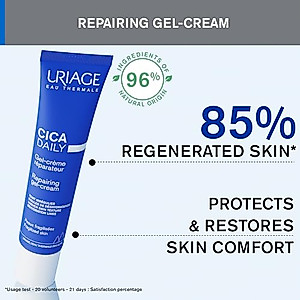 Uriage Bariederm CICA-Daily Gel-Cream 1.35 fl.oz. | Anti-Aging Face Cream that Prevents Fine Lines & Visible Imperfections | Hydrating Skin Therapy with Centella Asiatica & Hyaluronic Acid