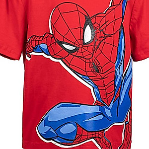 Marvel Avengers Spider-Man Little Boys T-Shirt French Terry Shorts Blue/Red 6