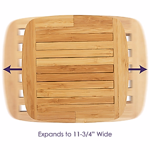 Totally Bamboo Expandable Bamboo Trivet, 8.75" by 8.75", Brown