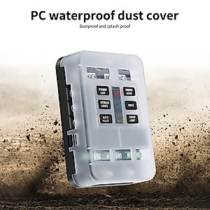 BlueFire 12V Fuse Block, Upgraded 6 Circuit Fuse Box with Acc Interface,Fuse Holder with LED Light Indication & Protection Cover for Car Boat Marine Truck Vehicle SUV Yacht RV(6 Way- A)