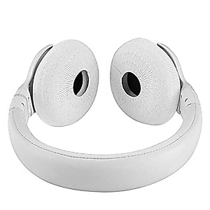 Geekria 2 Pairs Flex Fabric Headphones Ear Covers, Washable & Stretchable Sanitary Earcup Protectors for On-Ear Headset Ear Pads, Sweat Cover for Warm & Comfort (S/White)