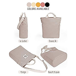 Lily queen Women Canvas Tote Handbags Casual Hobo Shoulder Bag Crossbody (Taupe Grey)