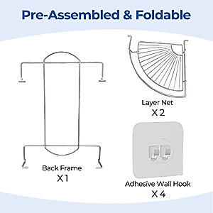 TreeLen Corner Shower Caddy, Adhesive Shower Shelf for Inside Shower, Bathroom Shower Corner Organizer Wall Mounted - Silver