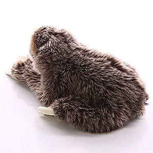 TAMMYFLYFLY Cute Realistic Three Toed Sloth Plush Stuffed Animal Toy 12.5inch