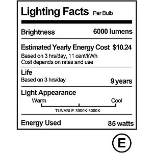 2Pack 85W Photography Light Bulb 3000-6000K Dimmable Tricolor LED Bulbs for Softbox Bulb in E27/26 Socket for Photography Photo Video Studio Lighting