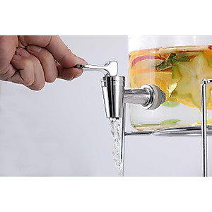 Stainless Works SSS031 Stainless Steel Beverage Dispenser Spigot (Fits 5/8" Opening, Push or Pull to Dispense, Polished Finish, W/Tightening Tool)