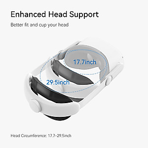KIWI design Comfort Head Strap Accessories with 3 in 1 Battery Holder Strap, Enhanced Support and Extending Playtime, Compatible with Quest 2 (Battery Not Included)