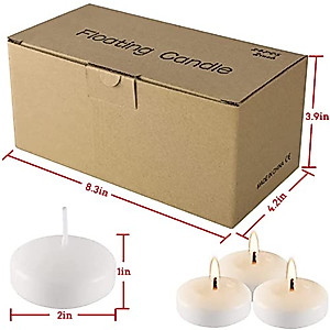 Howemon 2Inch 24 Pack Floating Candles Unscented Discs for Wedding, Pool Party, Holiday & Home Decor