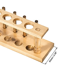 uxcell Wooden Test Tube Holder Rack 8 Wells 8 Pins for 16-20mm Centrifuge Tubes