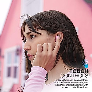 JLab Go Air Pop True Wireless Bluetooth Earbuds + Charging Case, Pink, Dual Connect, IPX4 Sweat Resistance, Bluetooth 5.1 Connection, 3 EQ Sound Settings Signature, Balanced, Bass Boost
