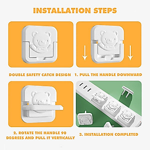 Outlet Covers Baby Proofing (45 Packs), Tinabless Plug Covers for Electrical Outlets, Child Proof Socket Covers for Outlets, Baby Safety Products for Home, Office, Protect Toddlers & Babies