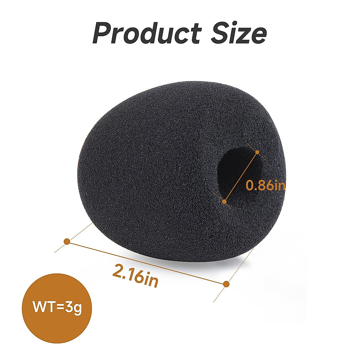 Shure SM57 Pop Filter Mic Foam Cover - SM57 Windscreen Wind Cover Compatible with Shure SM57-LC Microphone Black Noise Cancellation Windsock Cover 2 Pack by WIBOND