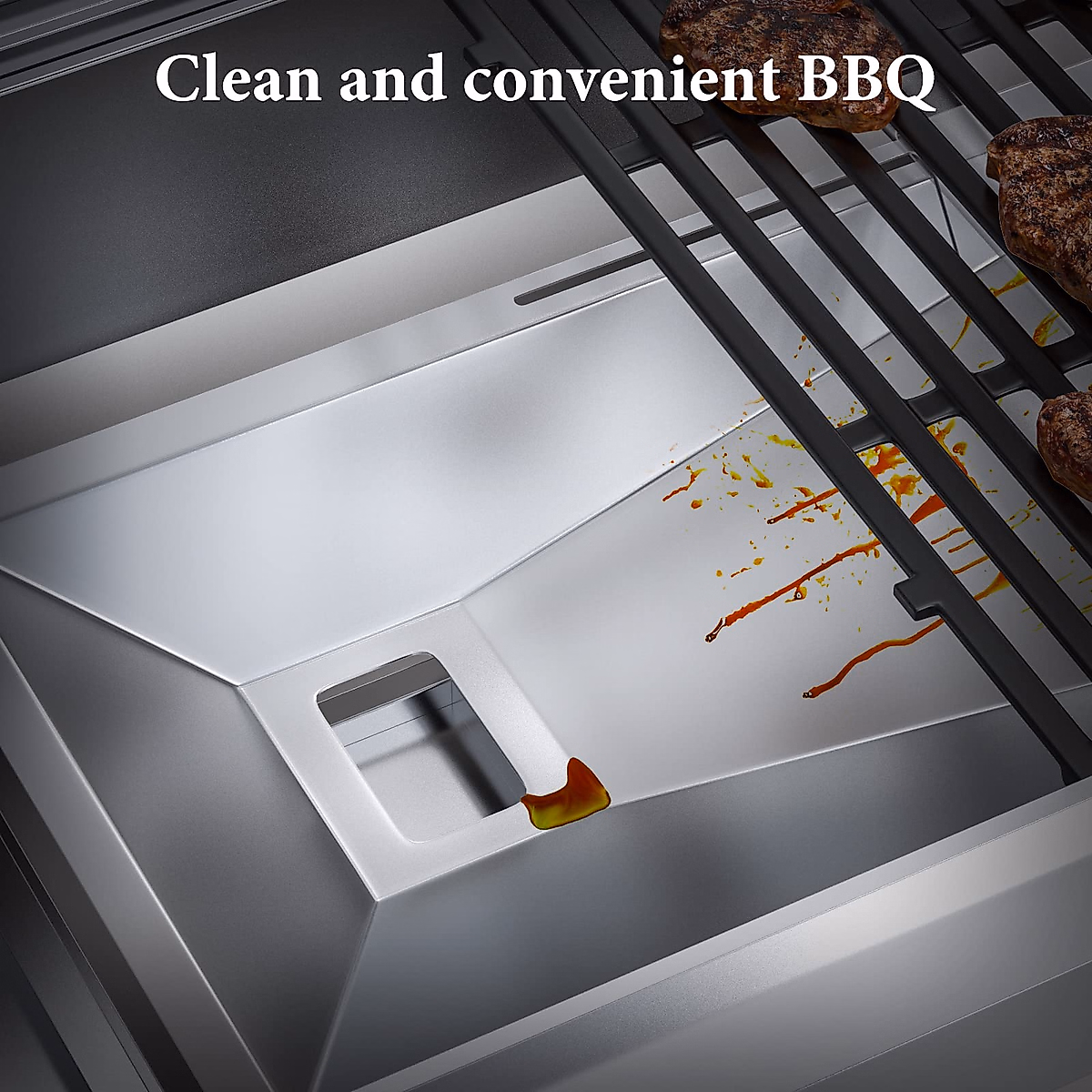 BMMXBI Adjustable Grease Tray with Drip Pan - Universal Catch Pan for Nexgrill, Charbroil, Kenmore, Dyna Glo, Expert Grill, BHG and More(23.6"-31.6")