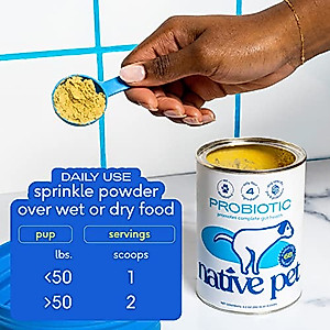 Native Pet Probiotic for Dogs - Vet Created Probiotic Powder for Dogs for Digestive Issues - Dog Probiotic Powder + Prebiotic + Bone Broth - 232 Gram 6 Billion CFU- Probiotics Dogs Will Love! (8.2 oz)