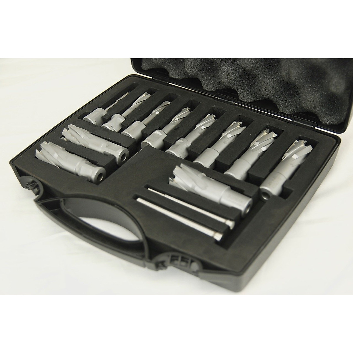 BLUEROCK 13 Piece 1-3/8" Depth Tungsten Carbide Tip (TCT) Annular Cutter Set of 11 for Magnetic Drill