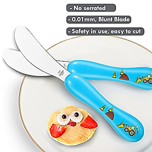 Lehoo Castle Toddler Utensils Set, 6PCS Toddler Silverware Spoon and Fork Knife Set, Children's Flatware Set