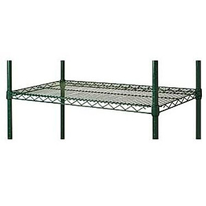 Focus Foodservice FF2436G Green Epoxy Coated Wire Shelf, 24" X 36", Zinc underplated Wire