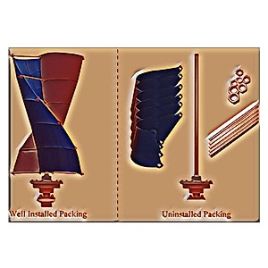 YAZURI 12000W Wind Turbine, 110V/220V Vertical Spiral Wind Turbine, maglev Wind Turbine, can Meet The Daily use (12V 24V 48V 36V Optional) (Size : 48V)