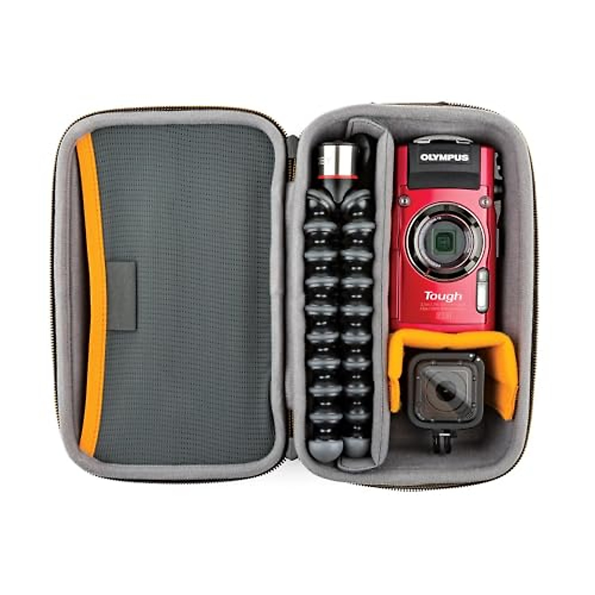 Lowepro Hardside CS 60 Case for Small Drone, Mirrorless Cameras or 2 Action Cameras, 1-2 Lenses, Accessories, 14.00 x 8.51 x 22.71 cm, Black