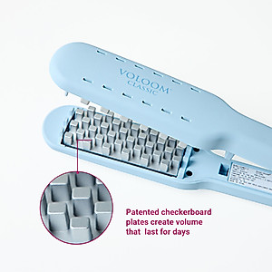 Voloom Classic 1-½” Inch Professional Volumizing Ceramic Hair Iron | for Thicker Hair or Larger Lasting Hair Volume | Adjustable Temp | Auto Shut-Off