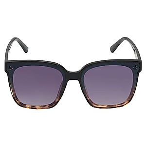 Jessica Simpson Womens J6128 Retro Square Sunglasses With Uv400 Protection. Glam Gifts For Her, 62 Mm, Black Tortoise, 62 Mm US