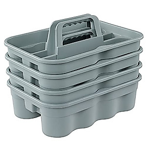 Doryh 4 Pack Easy to Carry Cleaning Caddy, Gray Caddy for Cleaning Products