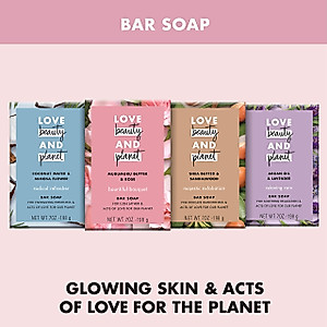 Love Beauty And Planet Majestic Exfoliation Bar Soap Shea Butter & Sandalwood, 7 oz, Pack of 3